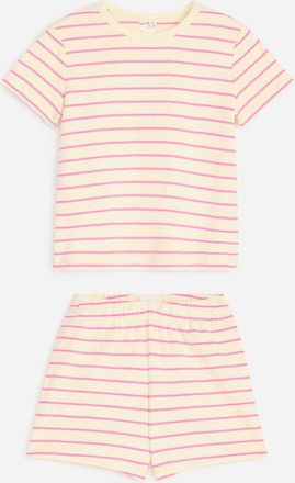 Arket Zweiteiliger Kurzer Pyjama Aus Jersey -Rosa