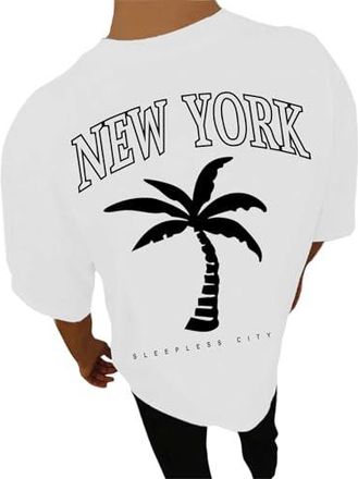 Generic T-shirts pour hommes &agrave; col rond &agrave; manches courtes haut l&eacute;ger d&eacute;contract&eacute; respirant confortable coupe ample d&eacute;contract&eacute; hommes t-shirts &agrave; manches court