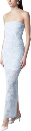 Rotate Rotate Birger Christensen, Femme, Robes, Bleu, Taille: 38 FR Maxi Asymmetric Dress