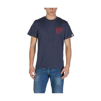 Replay Homme, Tops, Bleu, Taille: XS Jeans T-Shirt Logo Graphic