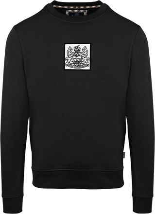 Aquascutum Sweatshirt f&uuml;r Herren, gerippt (Schwarz)