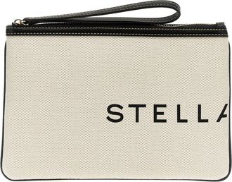 Stella McCartney Femme, Sacs, Beige, Taille: ONE Size Pochette en Toile SMC