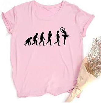 Keephen Femmes Danse T-Shirt Dr&ocirc;le Danse Amoureux Col Ras du Cou T-Shirt Danse Danseur Impression 3D Manches Courtes Tee Casual Col Rond Tops