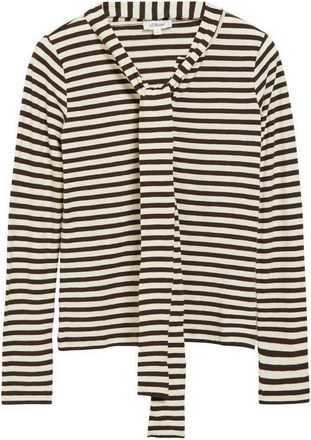 s.Oliver Langarmshirt T-Shirt Henleyshirt mit abnehmbarem Schal