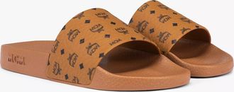 MCM Monogram Print Rubber Slides
