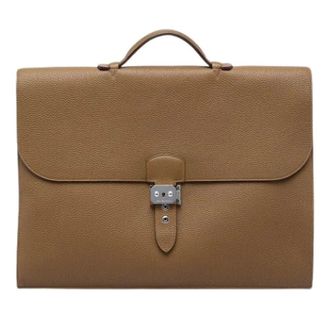 Herm&egrave;s Sacoche daffaires Pre-owned - Femme - Pre-owned - Brun - Taille: ONE Size