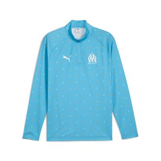 Puma Veste davant-match &agrave; 1/4 zip Olympique de Marseille Homme, Accessoires, Bleu, 3XL