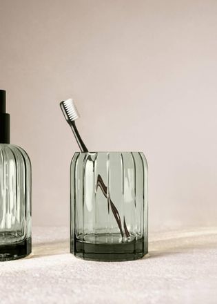 Mango Gobelet &agrave; brosse &agrave; dents en verre vert - Home - Taille unique - MANGO HOME