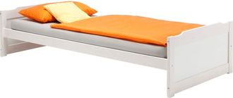 IDIMEX Einzelbett Kinderbett Holzbett Bett Fritz, 90x200 cm Kiefer massiv wei&szlig; lackiert