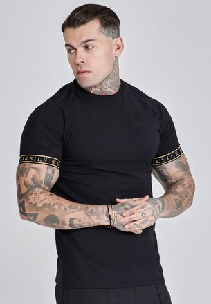 Siksilk Herren Schwarz Tech T-Shirt XL