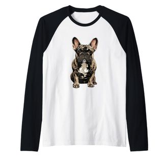 Whyitsme Design Brindle Franz&ouml;sische Bulldogge Illustration Raglan