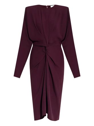 Stella McCartney robe mi-longue à détail torsadé - Rouge