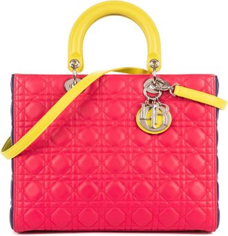 Dior Crossbody Bags - Lady Dior Tricolor Large - Gr. unisize - in Rosa - f&uuml;r Damen