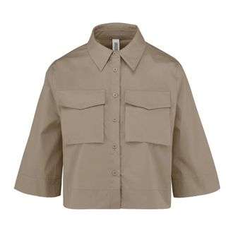 Bomboogie Femme, Blouses et Chemises, Beige, Taille: 42 FR Chemise &agrave; Manches Courtes