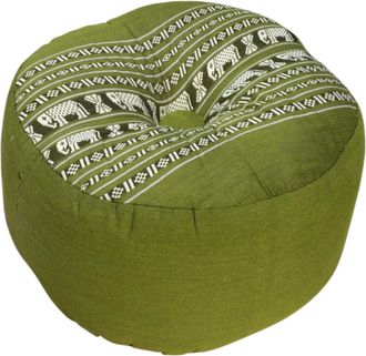 Guru Shop Meditationskissen, Yoga Kissen, Yogakissen, Sitzkissen, Bodenkissen, Dekokissen - Gr&uuml;n, 18x30x30 cm
