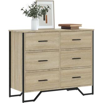 vidaXL vidaXL Commode chêne sonoma 91x35,5x74,5 cm bois dingénierie