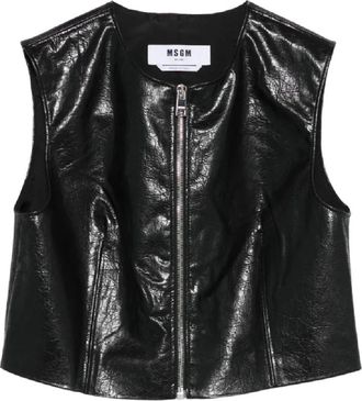 Msgm Msgm, Femme, Vestes, Noir, Taille: 40 FR Top