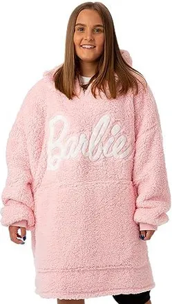 BARBIE Femme Rose Couverture Sherpa Sweat à capuche | Adoptez un confort luxueux avec cette VUddie | Taille unique | Offrez-vous des aventures confortables