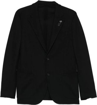 Lardini Homme, Vestes, Noir, Taille: M Blazer avec broche logo