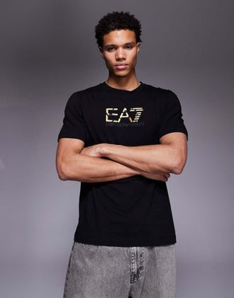 Emporio Armani Armani - EA7 - Hochwertiges T-Shirt in Schwarz mit Logo