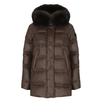 Peuterey Takan MQN 04 Veste en fourrure - Femme - Manteaux - Brun - Taille: 40 FR