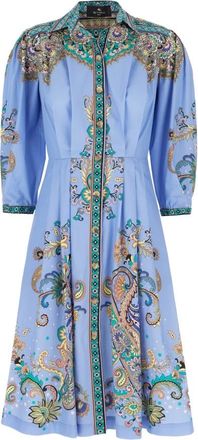 Etro Femme, Robes, Multicolore, Taille: 38 FR Robe Chemise Midi Imprim&eacute; Paisley