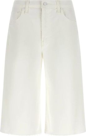 Mother Femme, Shorts, Blanc, Taille: W26 The Whole Lot Zip Twist Fray Shorts