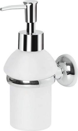 Spirella Kollektion Campagne, Seifenspender 6,5 x 10 x 17, Metall verchromt und Glas, Grau