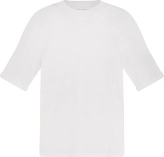 Brunello Cucinelli Homme, Tops, Blanc, Taille: 2XL T-shirt &agrave; col montant
