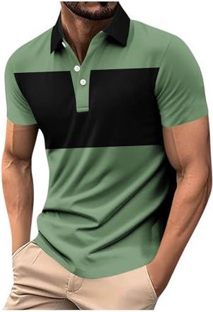 Generic Chemise de golf extensible d&eacute;contract&eacute;e &agrave; manches courtes et col rabattable, l&eacute;g&egrave;re, polyvalente, &eacute;l&eacute;gante, confortable, respirante, pour le travail, 