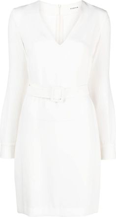 Parosh Parosh - Mini-robe ceintur&eacute;e &agrave; col en V