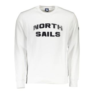 North Sails Wei&szlig;er Langarm-Crewneck-Sweatshirt mit Print-Logo - - Sweatshirts & Hoodies - Herren - Wei&szlig; - 2XL