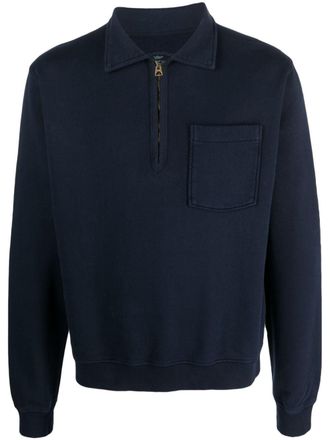 Fortela pull &agrave; col montant zipp&eacute; - Bleu