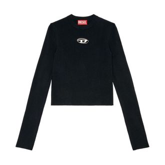 Diesel Femme, Pulls, Noir, Taille: 36 FR M-Valari 9XX Tricot à Col Rond