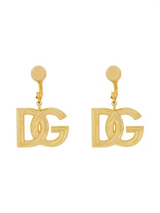 Dolce & Gabbana Logo-Embellished Gold Earrings - Gold