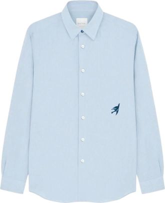 Paul Smith Homme, Chemises, Bleu, Taille: 2XL Camicia Ricamo Rondine