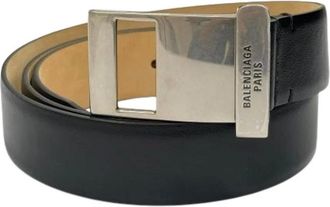 Balenciaga Pre-owned Standard belt - Homme - Pre-owned - Noir - Taille: ONE Size