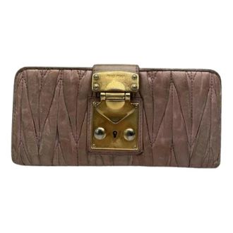Miu Miu Portefeuille Vintage Pre-owned - Femme - Pre-owned - Rose - Taille: ONE Size