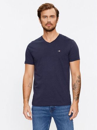 GANT T-Shirt Shield 2003186 Dunkelblau Slim Fit