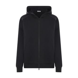 Brunello Cucinelli Schwarzer Hoodie mit Monile-Stickerei - - Sweatshirts & Hoodies - Damen - Schwarzk - M