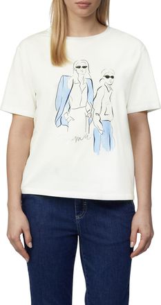 Comma T-Shirt im Relaxed Fit mit Frontprint