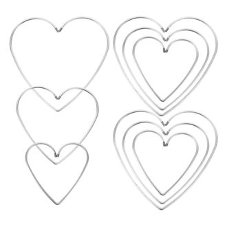 BESPORTBLE Besportble Herzf&ouml;Rmiger Metallring 4.7 Zoll DIY Traumf&auml;Nger Ring Set F&uuml;R Kreative Bastelprojekte Heimdekoration Und Stoffhandarbeit Zubeh&ouml;R