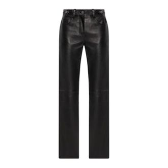 Versace Femme, Pantalons, Noir, Taille: 36 FR Pantalon en cuir
