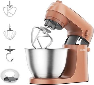 Kenwood Go Küchenmaschine KZM35.000RD, platzsparend, inkl. 4-Liter-Schüssel, K-Haken, Ballonschneebesen, Knethaken, Spritzschutz & Messlöffel, Metallgehäuse m