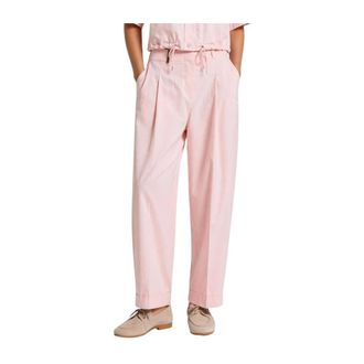 PESERICO One-Pleat Satin Hosen - - Trousers - Damen - Rosa - L
