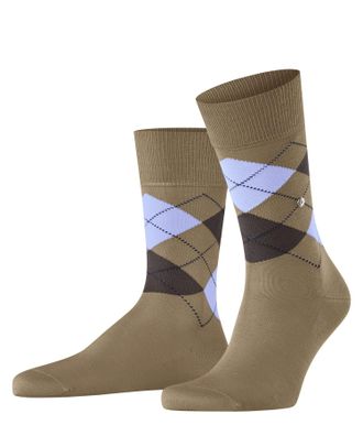 Burlington Herren Socken Manchester M So Baumwolle gemustert 1 Paar, Beige 4240, 46-50