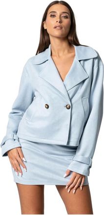 Kocca Femme, Vestes, Bleu, Taille: 40 FR Blazer Court Relax Coupe D&eacute;contract&eacute;e