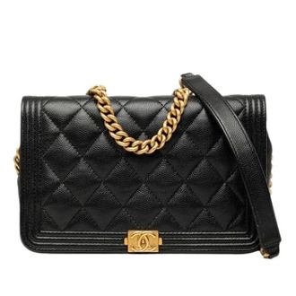 Chanel Pre-owned Boy Wallet on Chain - Femme - Pre-owned - Noir - Taille: ONE Size