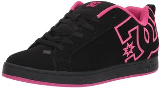 DC Damen Court Graffik Casual Low Top Skateschuh Skate-Schuh, Schwarz Pink 1, 38.5 EU