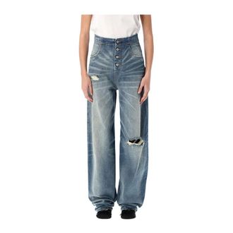 Maison Margiela Femme, Jeans, Bleu, Taille: W27 Wide Leg Denim Jeans